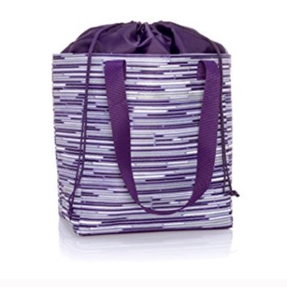 thirty-one | Bags | Thirtyone Quick Cinch Thermal Purple Geo Stripe ...